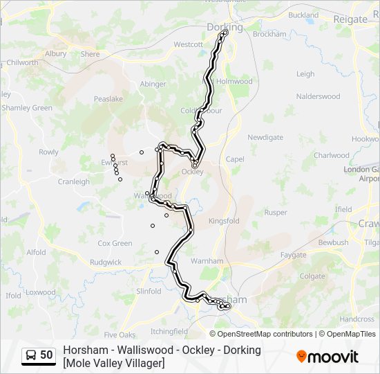 50 Route: Schedules, Stops & Maps - Horsham (Updated)