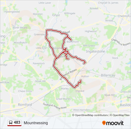 483 Route: Schedules, Stops & Maps - Mountnessing (Updated)