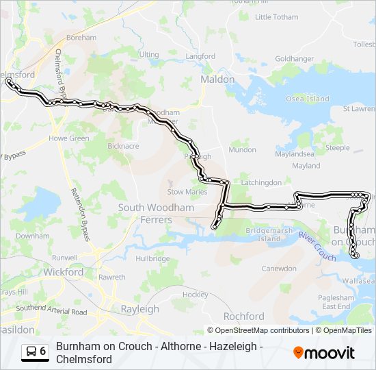 6 Route: Schedules, Stops & Maps - Burnham-On-Crouch (Updated)