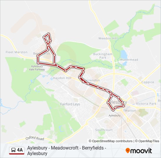 4a Route: Schedules, Stops & Maps - Aylesbury (Updated)