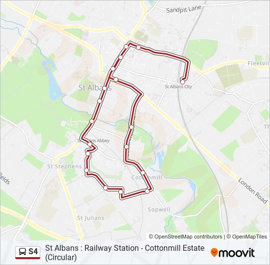 s4 Route: Schedules, Stops & Maps - St Albans (Updated)