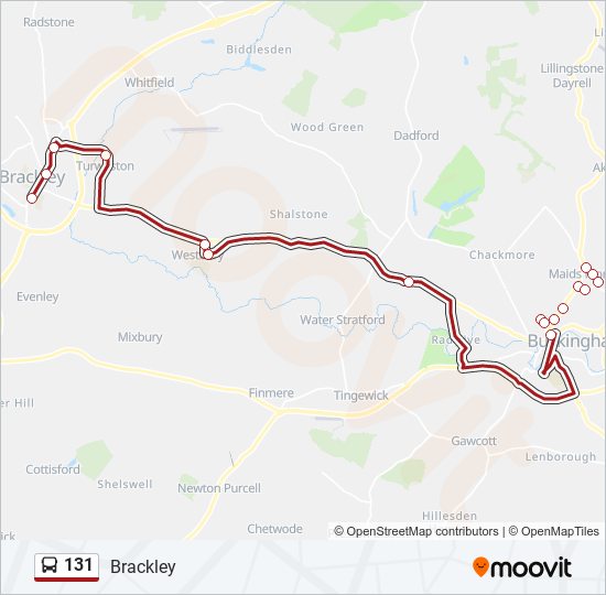 131 Route: Schedules, Stops & Maps - Brackley (Updated)