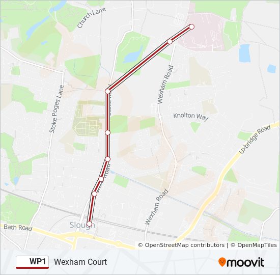 wp1 Route: Schedules, Stops & Maps - Wexham Court (Updated)