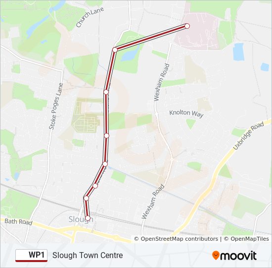 wp1 Route: Schedules, Stops & Maps - Slough Town Centre (Updated)