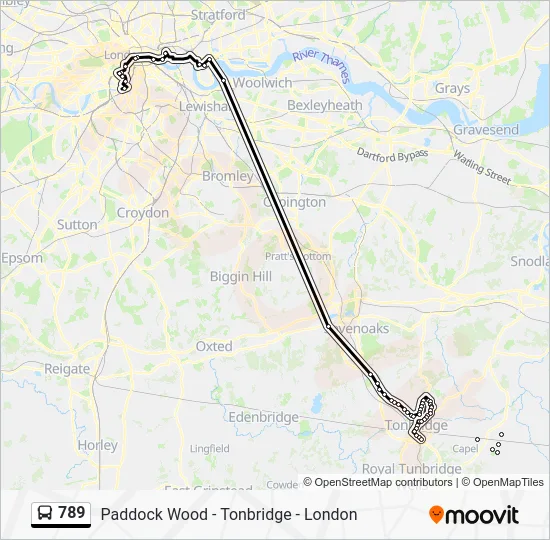 789 Route: Schedules, Stops & Maps - Nine Elms (Updated)