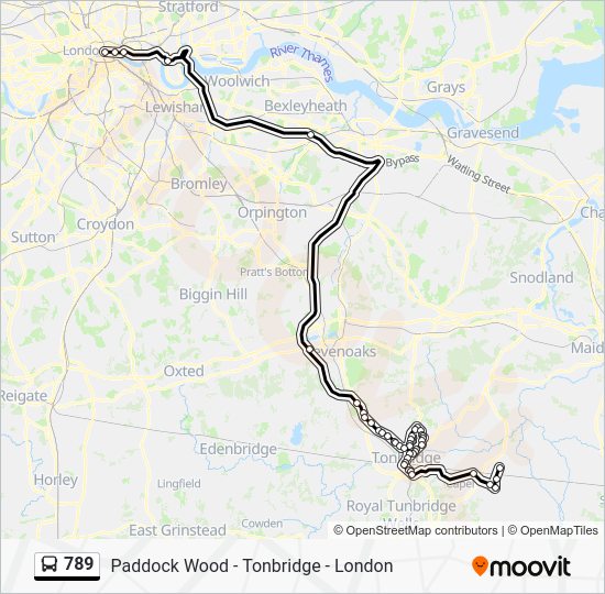 789 Route: Schedules, Stops & Maps - Paddock Wood (Updated)