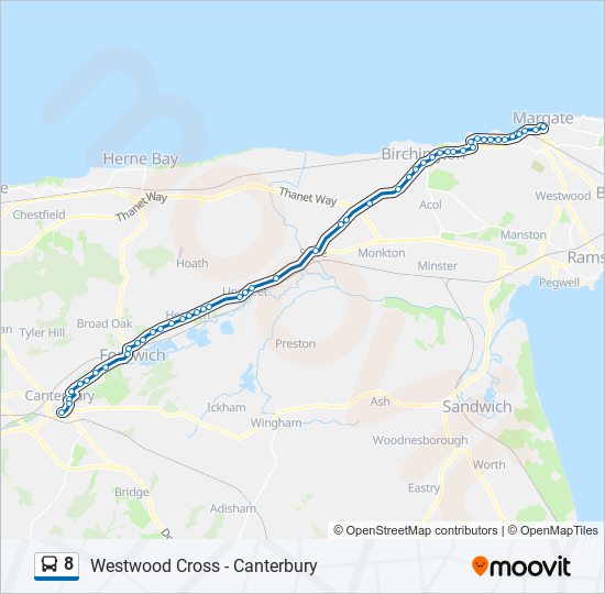 8 Route: Schedules, Stops & Maps - Margate (Updated)