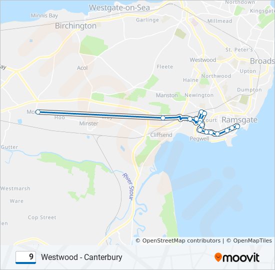 9 Route: Schedules, Stops & Maps - Monkton (Updated)