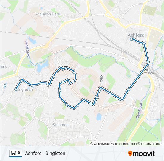 a Route: Schedules, Stops & Maps - Singleton (Updated)