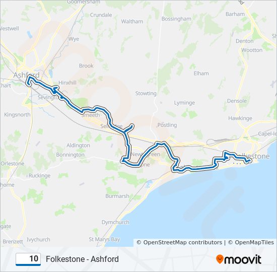 10 Route: Schedules, Stops & Maps - Ashford (Updated)