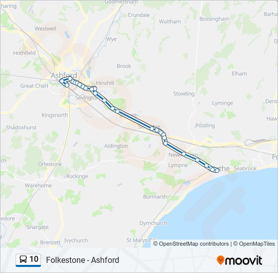10 Route: Schedules, Stops & Maps - Hythe (Updated)