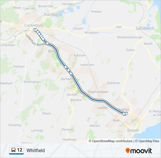 12 Route: Schedules, Stops & Maps - Whitfield (Updated)