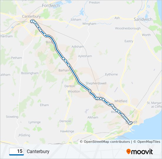 15 Route: Schedules, Stops & Maps - Canterbury (Updated)