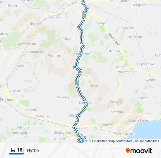18 Route: Schedules, Stops & Maps - Hythe (Updated)