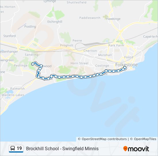 19 Route: Schedules, Stops & Maps - Folkestone (Updated)