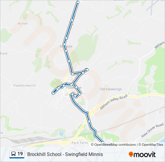 19 Route: Schedules, Stops & Maps - Folkestone (Updated)