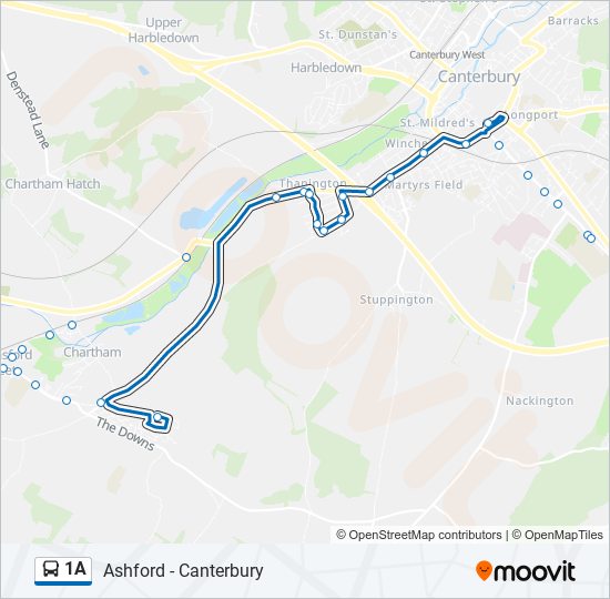 1a Route: Schedules, Stops & Maps - Chartham (Updated)