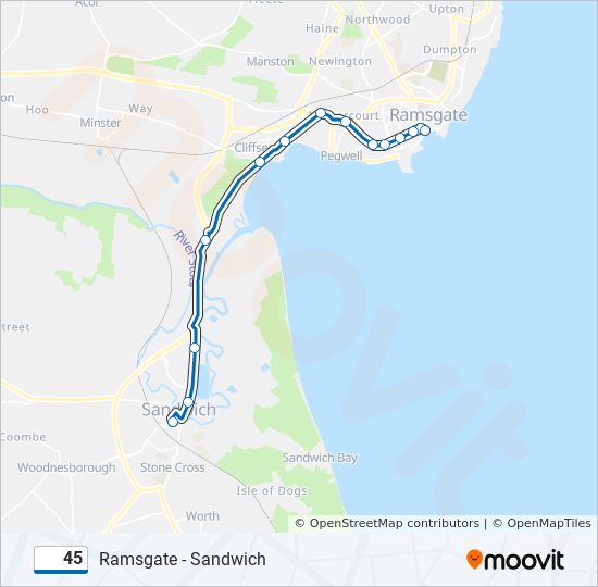 45 Route: Schedules, Stops & Maps - Ramsgate (Updated)