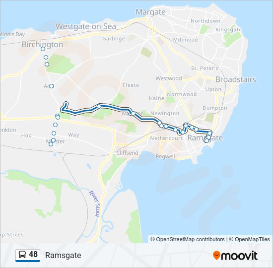 48 Route: Schedules, Stops & Maps - Ramsgate (Updated)