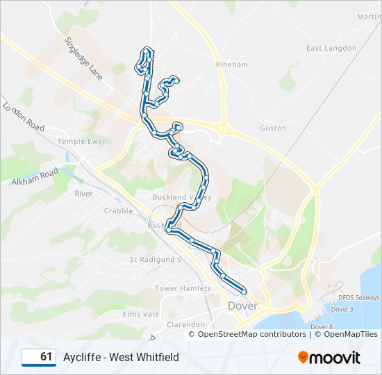 61 Route: Schedules, Stops & Maps - Dover (Updated)