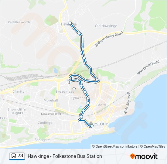 73 Route: Schedules, Stops & Maps - Hawkinge (Updated)