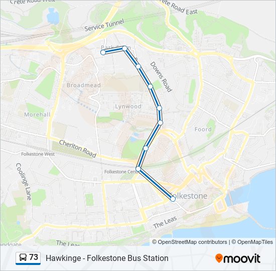 73 Route: Schedules, Stops & Maps - Park Farm (Updated)