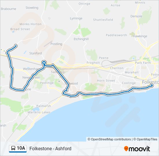 10a Route: Schedules, Stops & Maps - Folkestone (Updated)