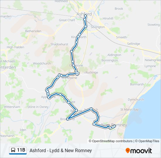 11b Route: Schedules, Stops & Maps - Ashford (Updated)