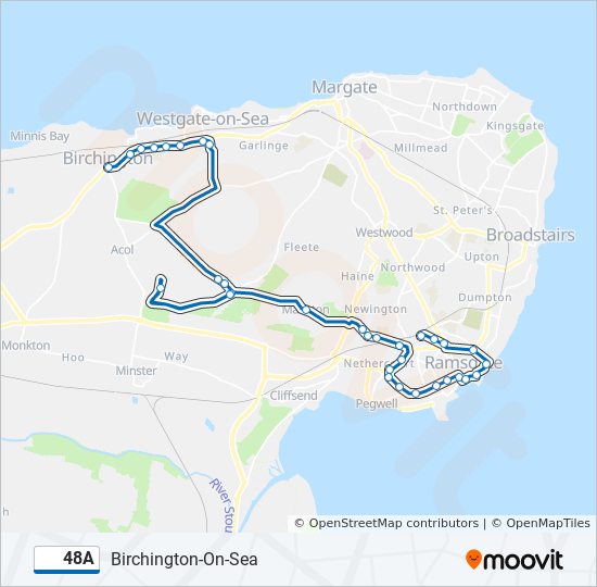 48a Route: Schedules, Stops & Maps - Birchington-On-Sea (Updated)