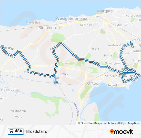 48A Route: Schedules, Stops & Maps - Broadstairs (Updated)