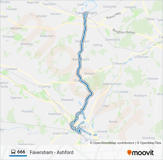 666 Route: Schedules, Stops & Maps - Faversham (Updated)