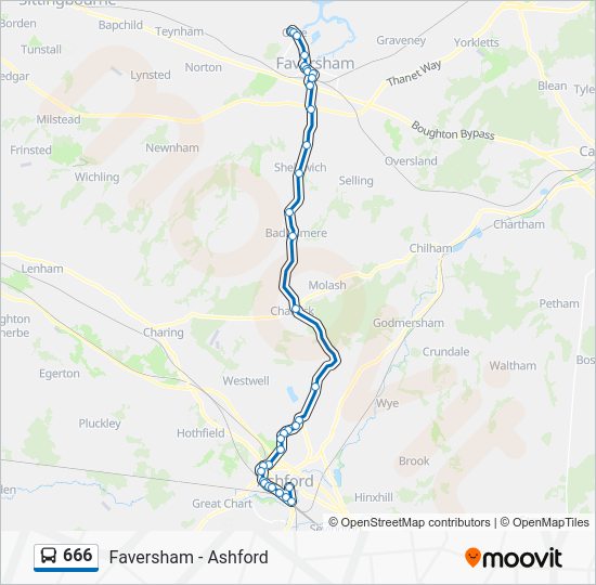 666 Route: Schedules, Stops & Maps - Oare (Updated)