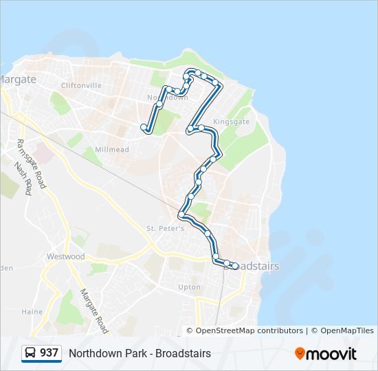 937 Route: Schedules, Stops & Maps - Broadstairs (Updated)