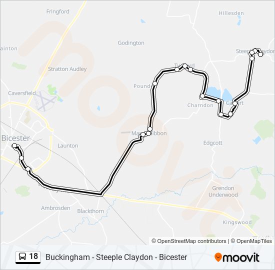 18 Route: Schedules, Stops & Maps - Steeple Claydon (Updated)