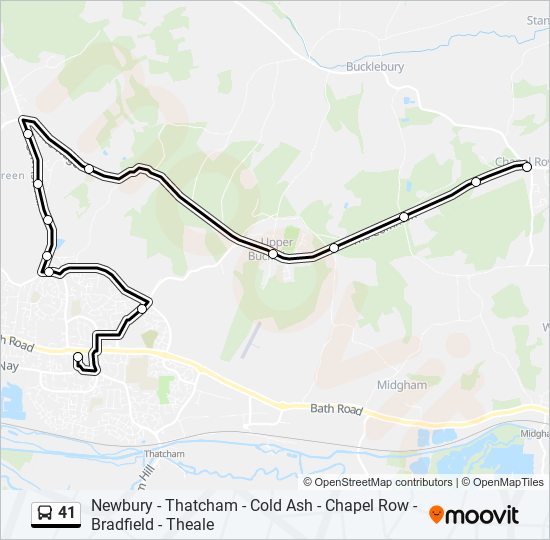 41 Route: Schedules, Stops & Maps - Thatcham (Updated)