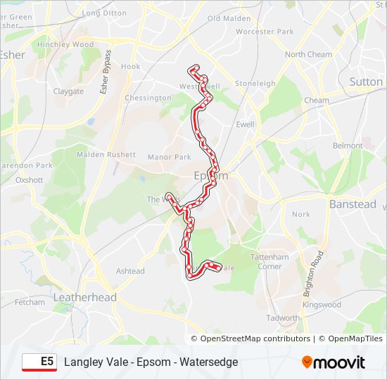 e5 Route: Schedules, Stops & Maps - The Wells (Updated)