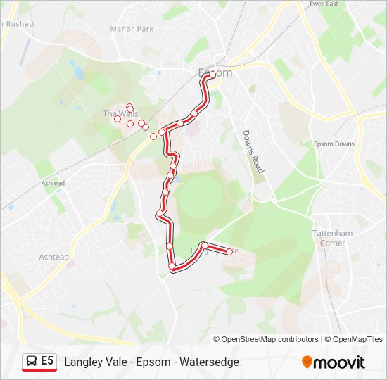 E5 Route: Schedules, Stops & Maps - Epsom (Updated)