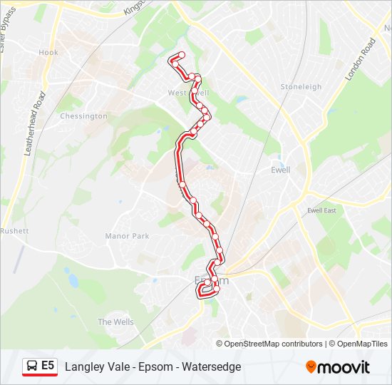 e5 Route: Schedules, Stops & Maps - Epsom (Updated)