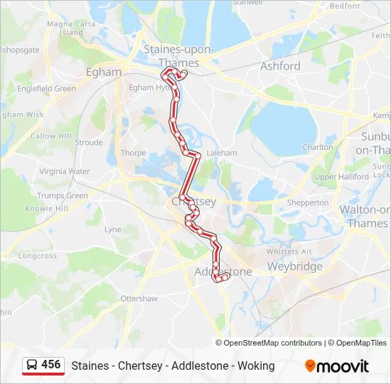 456 Route: Schedules, Stops & Maps - Addlestone (Updated)