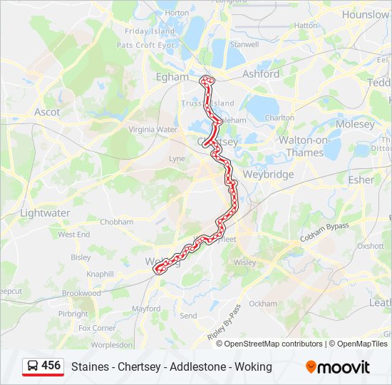456 Route: Schedules, Stops & Maps - Staines (Updated)