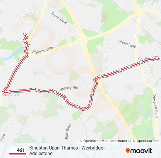 461 Route: Schedules, Stops & Maps - Addlestone (Updated)
