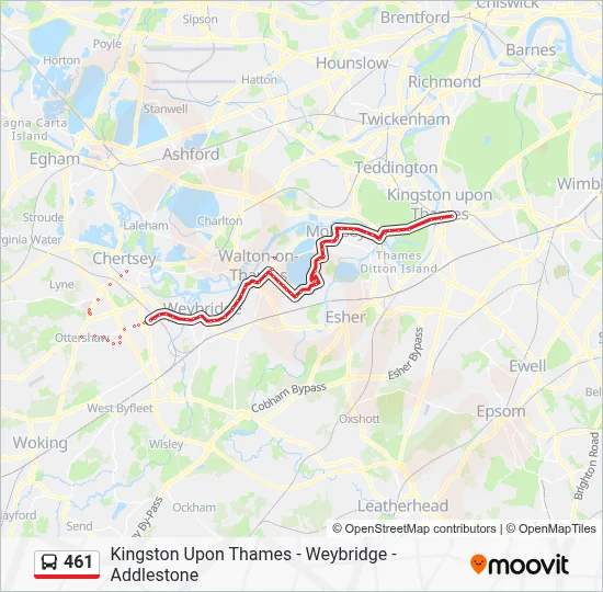 461 Route: Schedules, Stops & Maps - Kingston upon Thames (Updated)