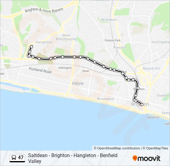 47 Route: Schedules, Stops & Maps - Brighton (Updated)
