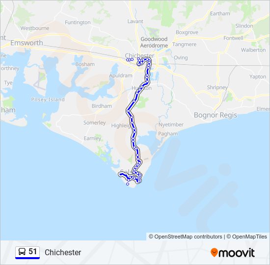51 Route: Schedules, Stops & Maps - Chichester (Updated)