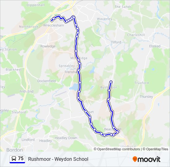 75 Route: Schedules, Stops & Maps - Rushmoor (Updated)