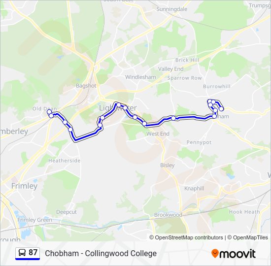 87 Route: Schedules, Stops & Maps - Old Dean (Updated)