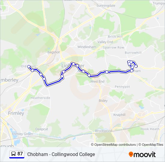 87 Route: Schedules, Stops & Maps - Old Dean (Updated)