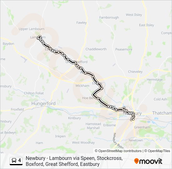 4 Route: Schedules, Stops & Maps - Newbury (Updated)