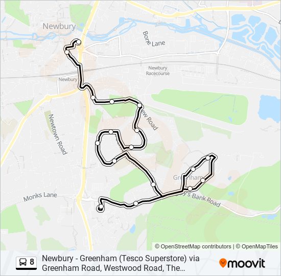 8 Route: Schedules, Stops & Maps - Newbury (Updated)