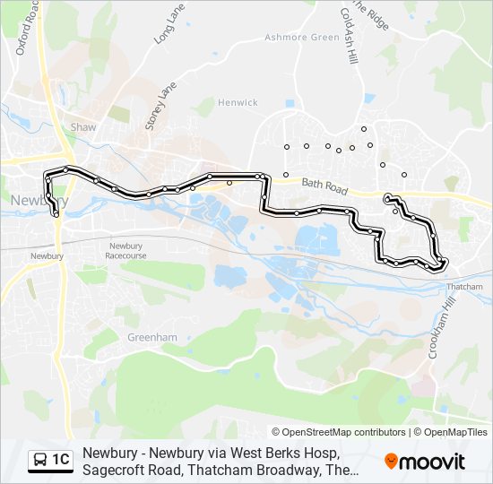 1c Route: Schedules, Stops & Maps - Newbury (Updated)